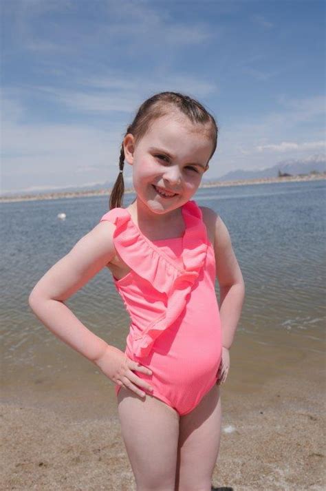 Girls Ribbed Hot Pink One Piece Swimsuit Presley Couture