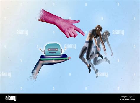 Composite Trend Artwork 3d Sketch Image Collage Of Ai Application