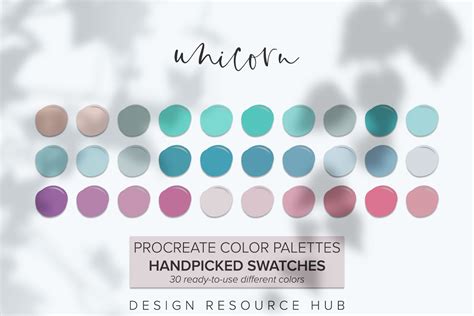 Procreate Color Palette Unicorn Graphic By Design Resource Hub