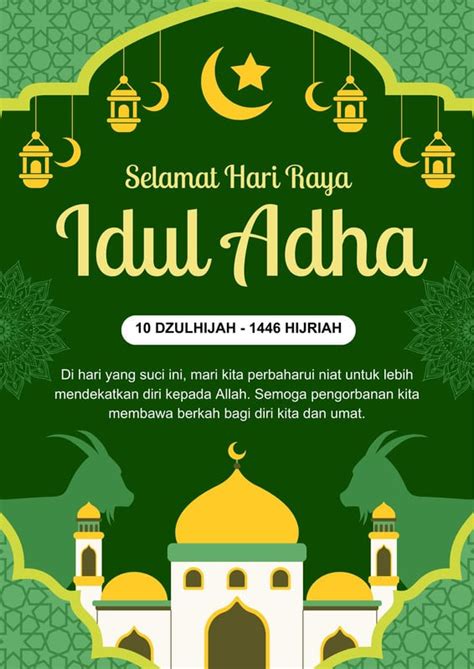 Contoh Desain Poster Idul Adha 2026 Gratis Canva