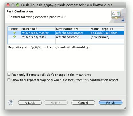 Java How To Disable Git Push Results Dialog In Eclipse Stack Overflow