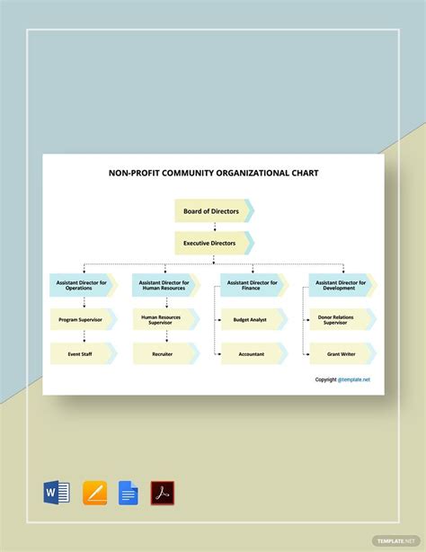 Non Profit Ngo Organizational Chart Template In Word Pdf Pages