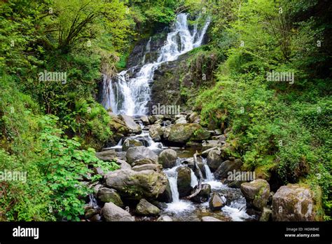 Waterfall Torc Killarney National Park Ireland Great Britain Stock