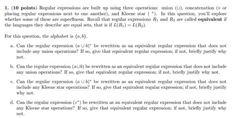 Solved Regular Expressions Are Built Up Using Three