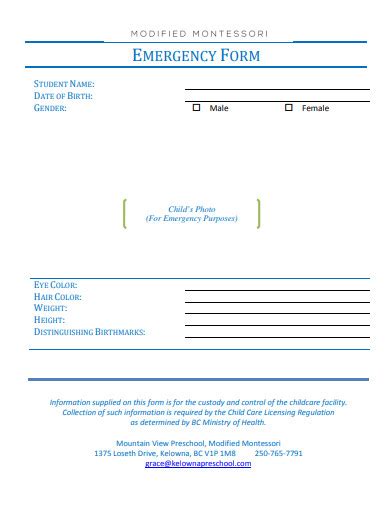 Free 36 Emergency Form Samples In Pdf Ms Word