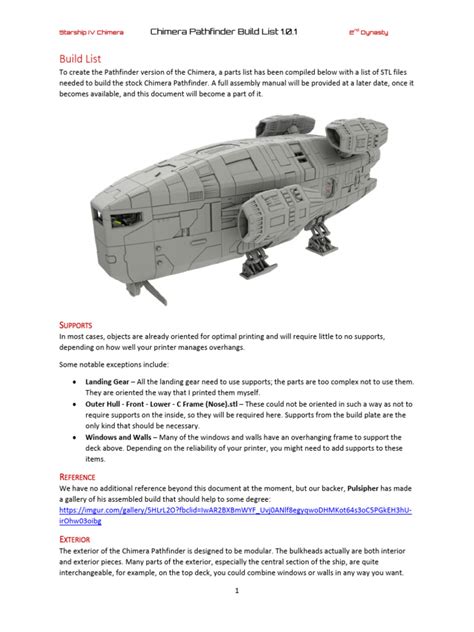 Chimera Pathfinder Build List Pdf Hull Watercraft Deck Ship