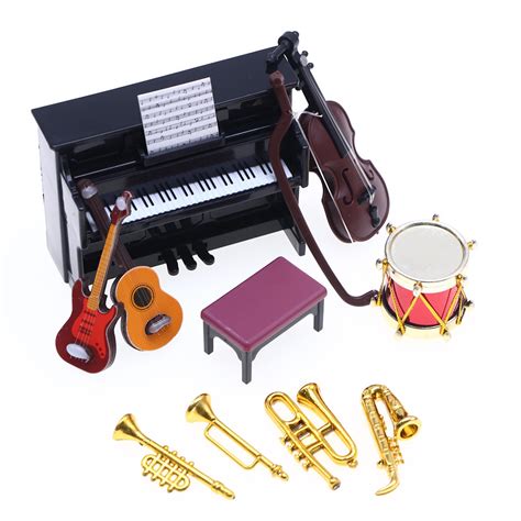 Dollhouse Musical Instruments 12 Piece Dollhouse Musical Instrument Set