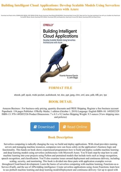 Read Pdf Building Intelligent Cloud Applications Develop Scalable