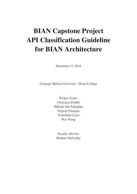 pdf bian capstone project api classification guideline for bian 2 2 about cmu capstone