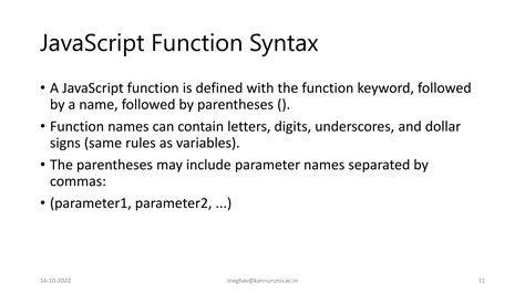 Javascript Functions And Arrayspptx