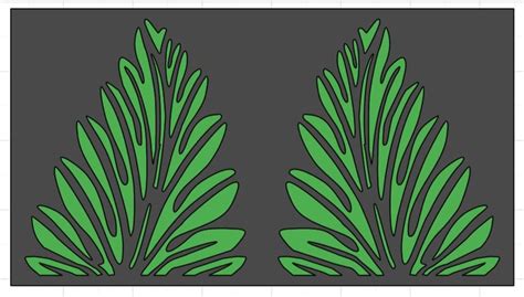 Island Leaf Border Stencil Etsy
