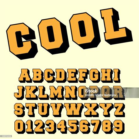 복고풍 알파벳 템플릿 편지와 빈티지 디자인의 숫자 벡터 일러스트레이션 0명에 대한 스톡 벡터 아트 및 기타 이미지 0명