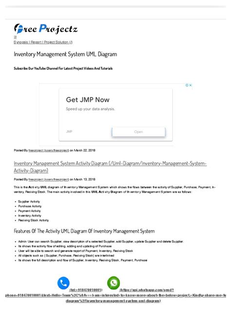Inventory Management System Uml Diagram Complete Pdf Use Case Systems Engineering