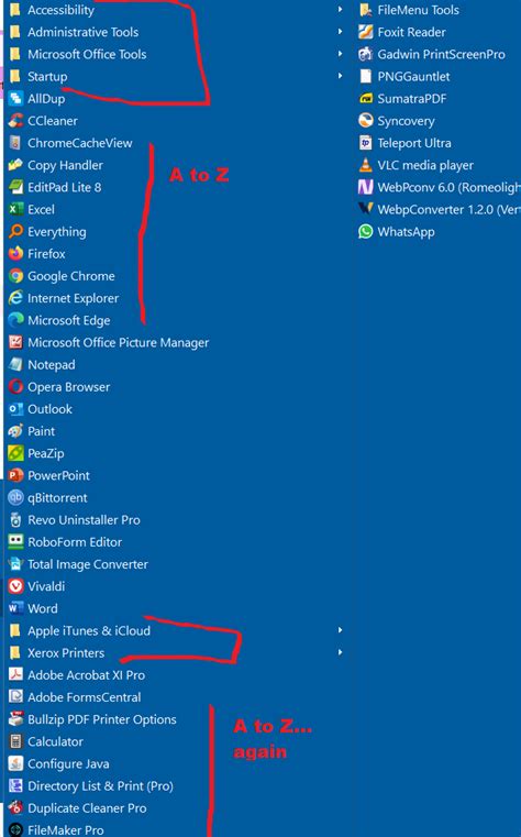 All Programs In Two Sections · Issue 969 · Open Shellopen Shell Menu · Github