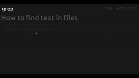 how to find text in files grep youtube