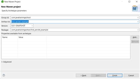 hello servlet example using maven java training school