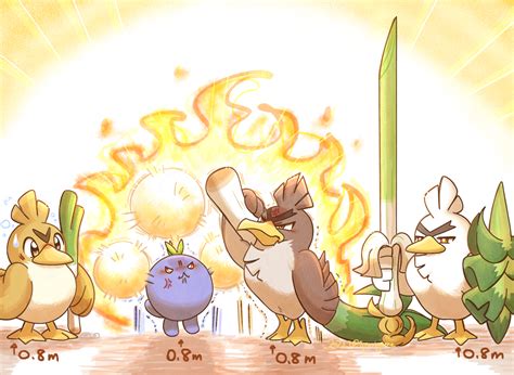 Sirfetchd Jumpluff Farfetchd And Galarian Farfetchd Pokemon Drawn By Shuri Syurigame