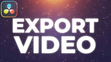 How To Export Video In Davinci Resolve Tutorial YouTube