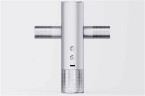 This Bluetooth Speaker With Rotating Bar In The Center Assures Three Dimensional Experience