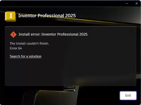Install Couldnt Finish Error 64