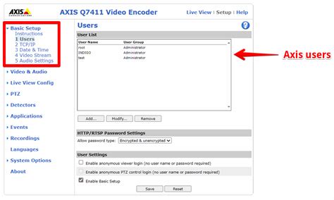 Unable To View Live Stream From Axis Video Encoder