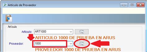 Asignar Código De Proveedor En Operaciones Con Inventario Arus