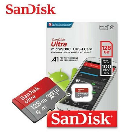 Jual SanDisk Micro SD 128GB Kartu Memori 100MB S Microsd SD Class 10 Card Shopee Indonesia