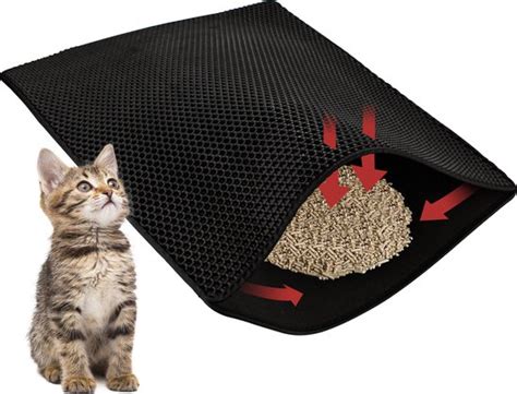 Kattenmat Dubbellaagse Kattenbakmat Honingraat Eva Waterdichte