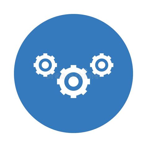 Param Tres Outils Engrenages Ic Ne Couleur Bleue Illustration De