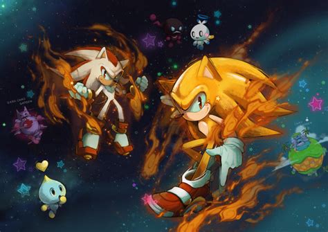Super Sonic And Hyper Shadow By Flipsi On Deviantart