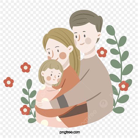 손으로 그린 만화 가족 일러스트 요소 가족 부모의 어린이 Png 일러스트 및 Psd 이미지 무료 다운로드 Pngtree