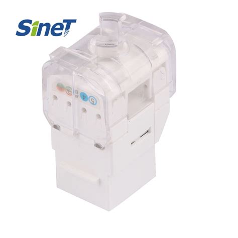 Utp Keystone Rj45 Cat 6a Tooless Modular Jack Rj45 Keystone Jack Mini With Shutter Cat5e