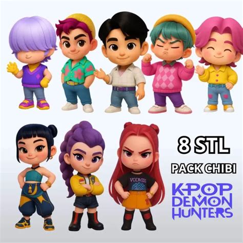 3d Printer Files 3mf File Pack Chibi Kpop Demon Hunters Creality