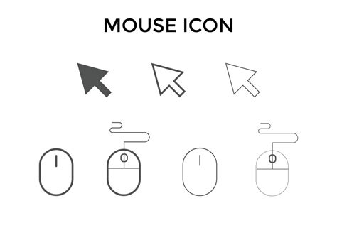 Set Of Mouse And Cursor Icons Mouse Click Pointer Cursor For Website