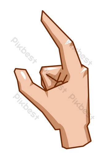 검지 손가락 제스처 만화 포즈 일러스트 Psd 무료 다운로드 Pikbest