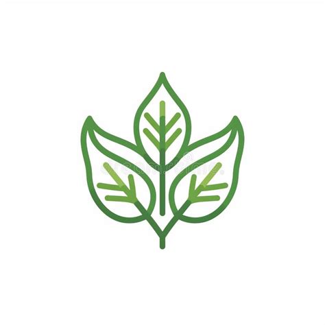 Go Green Icon Featuring A Stylized Green Leaf Stock Illustration