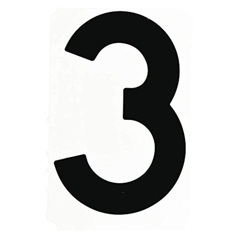 Gothic Quik Align Number Cards 3 Black 6 Character Height 10 Pk 1