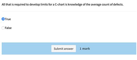 Solved All That Is Required To Develop Limits For A C Chart