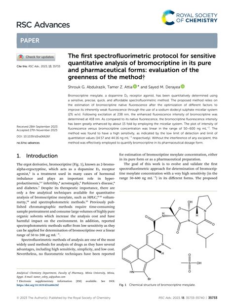 Pdf The First Spectrofluorimetric Protocol For Sensitive Quantitative Analysis Of