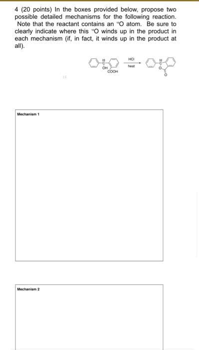 Solved 4 20 Points In The Boxes Provided Below Propose