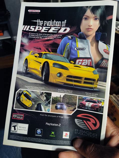 Back Cover Comic Book Ad For R Racing Evolution Rridgeracer