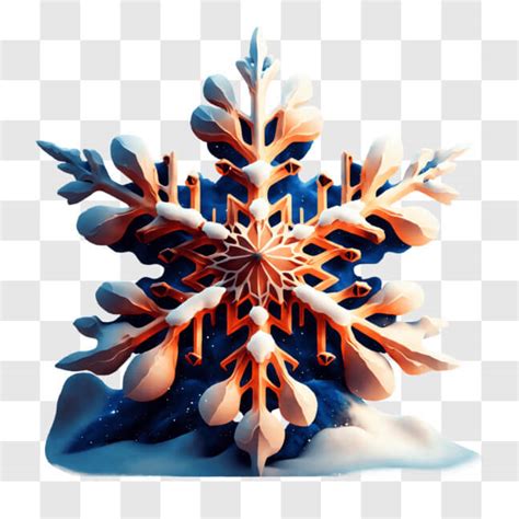 Download Intricate Snowflake With Symmetrical Patterns PNG Online Creative Fabrica