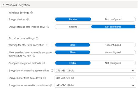 Intune BitLocker Silent And Automatic Encryption Settings For Lenovo