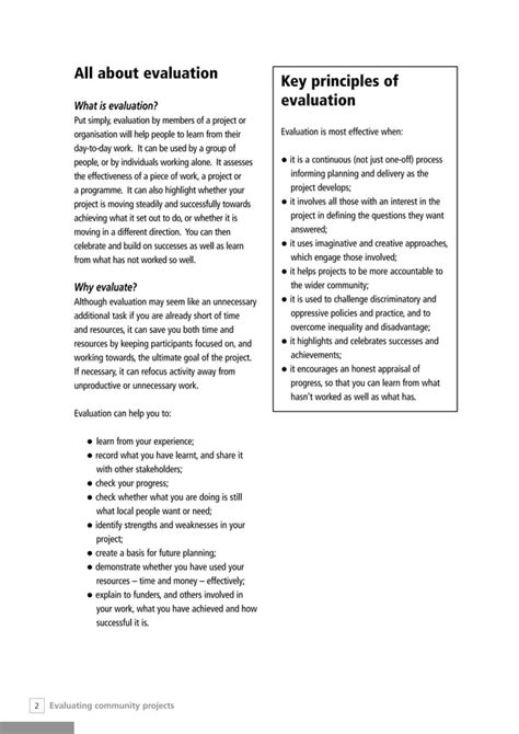 Evaluating Community Projects Pdf