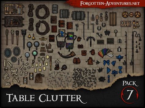 Table Clutter Pack 7 For Roll 20 In 2024 Virtual Tabletop Tabletop Rpg Maps Game Design