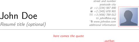 Header Footer Modern Cv Layout TeX LaTeX Stack Exchange