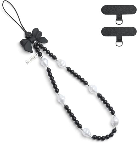 Amazon Com Beritni Pearl Phone Charm Detachable Phone Wrist Strap With Tether Tab Aesthetic