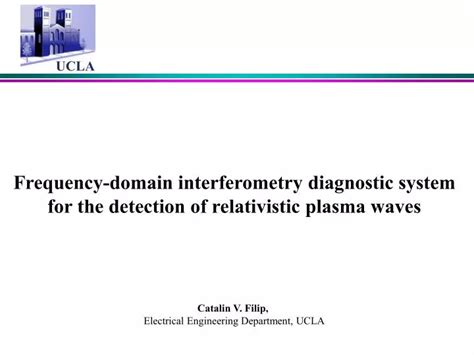 Ppt Frequency Domain Interferometry Diagnostic System For The