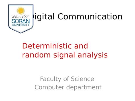 Deterministic And Random Signal Analysis Docsity