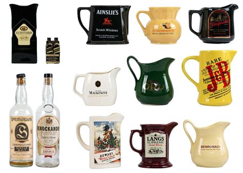 Lot 74 A Collection Of Ten Ceramic Whisky Jugs